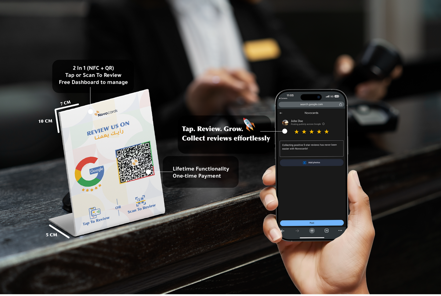 Google Review Stand | Novocards UAE